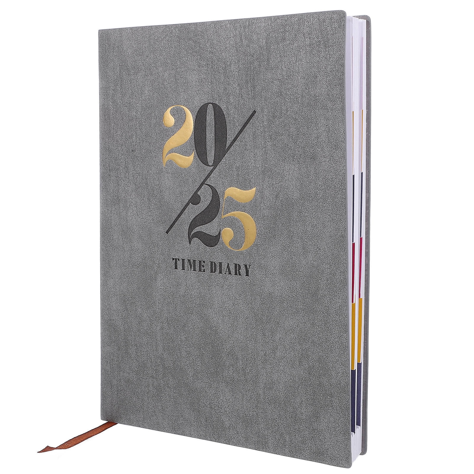 MLINS Grey Decorative Notebook for Writing with PU Cover A5 Size 2025 ...