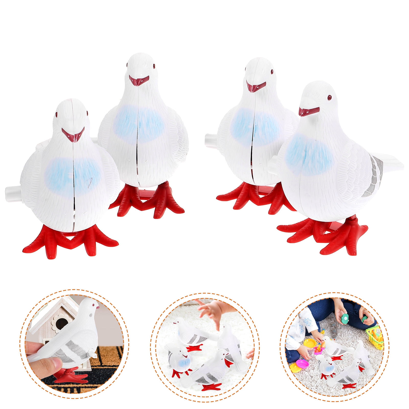 MLINS Grey Wind Up Cartoon Pigeon Toy for Children Made of Plastic ...