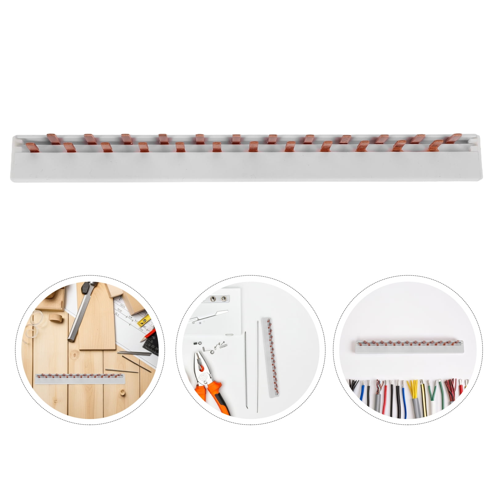 MLINS Ground Bus Bar Ground Bar with Terminal Positions 12-Pins Metal ...