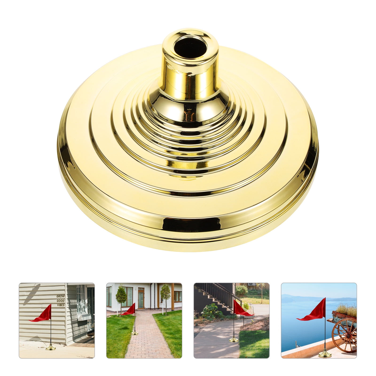 MLINS Ground Flagpole Holder Stand Floor Flags Stand Office Outdoor ...