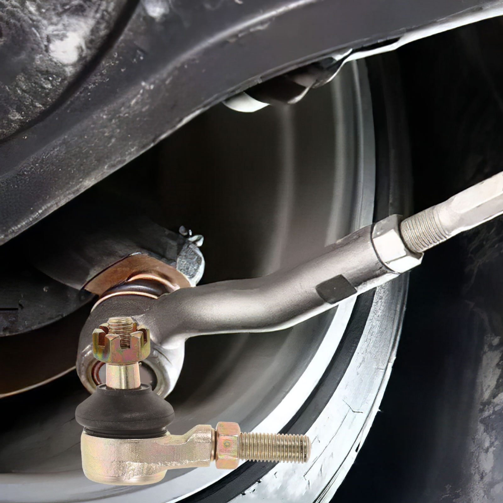 MLINS HOMEMAXS 5pcs Go Kart Steering Kit with Castle Nut Tools Tie Rods ...