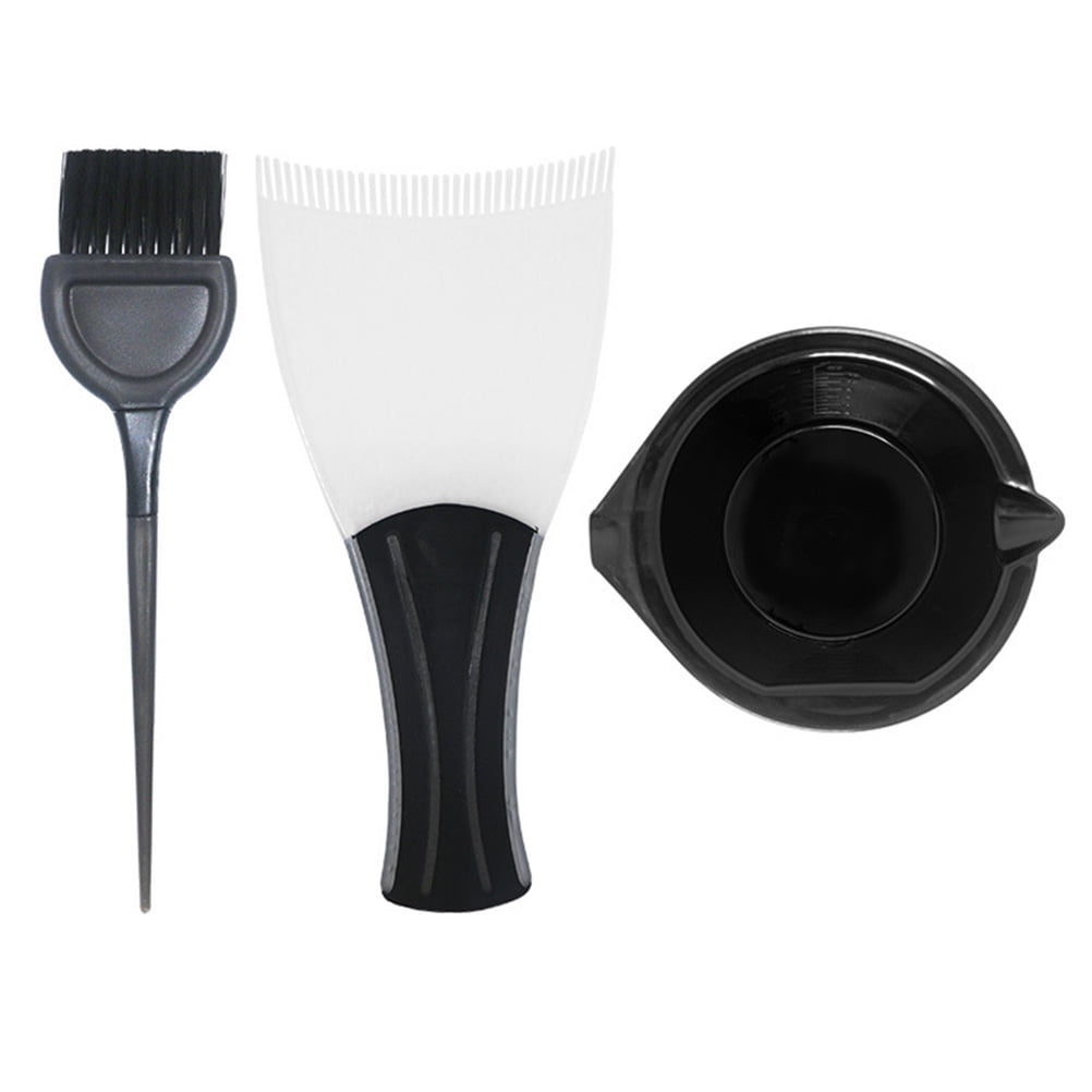 MLINS Hairdressing Kit Coloring Brush and Bowl Dyeing Applicator Black ...