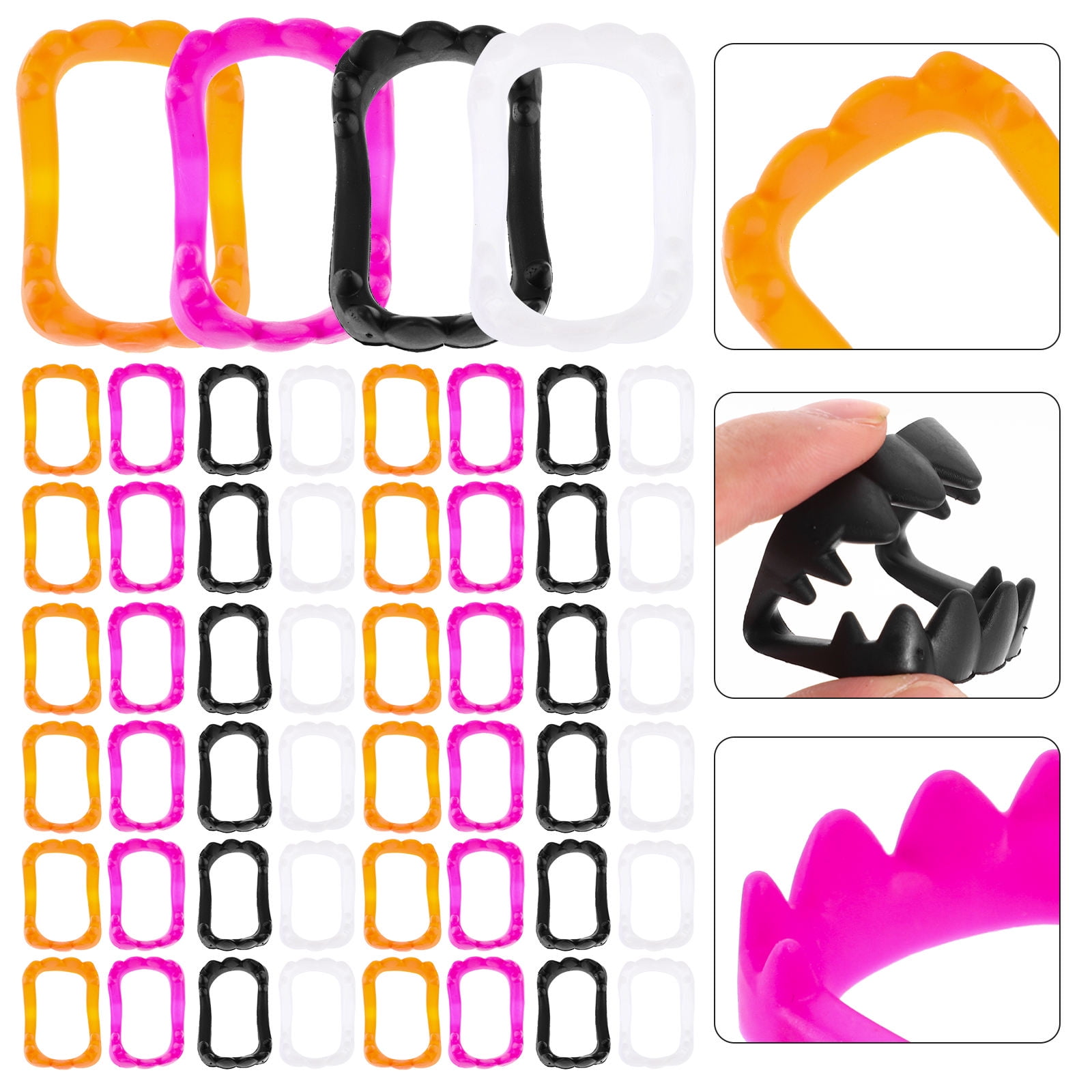 MLINS Halloween Fake Teeth Plastic Costume Accessory for Kids Playing ...