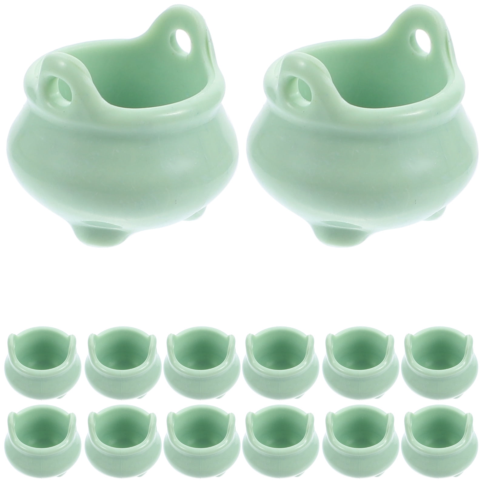 GAXIRE Miniature Figurines Light Green Plastic 24Pcs 0.75X0.67In ...