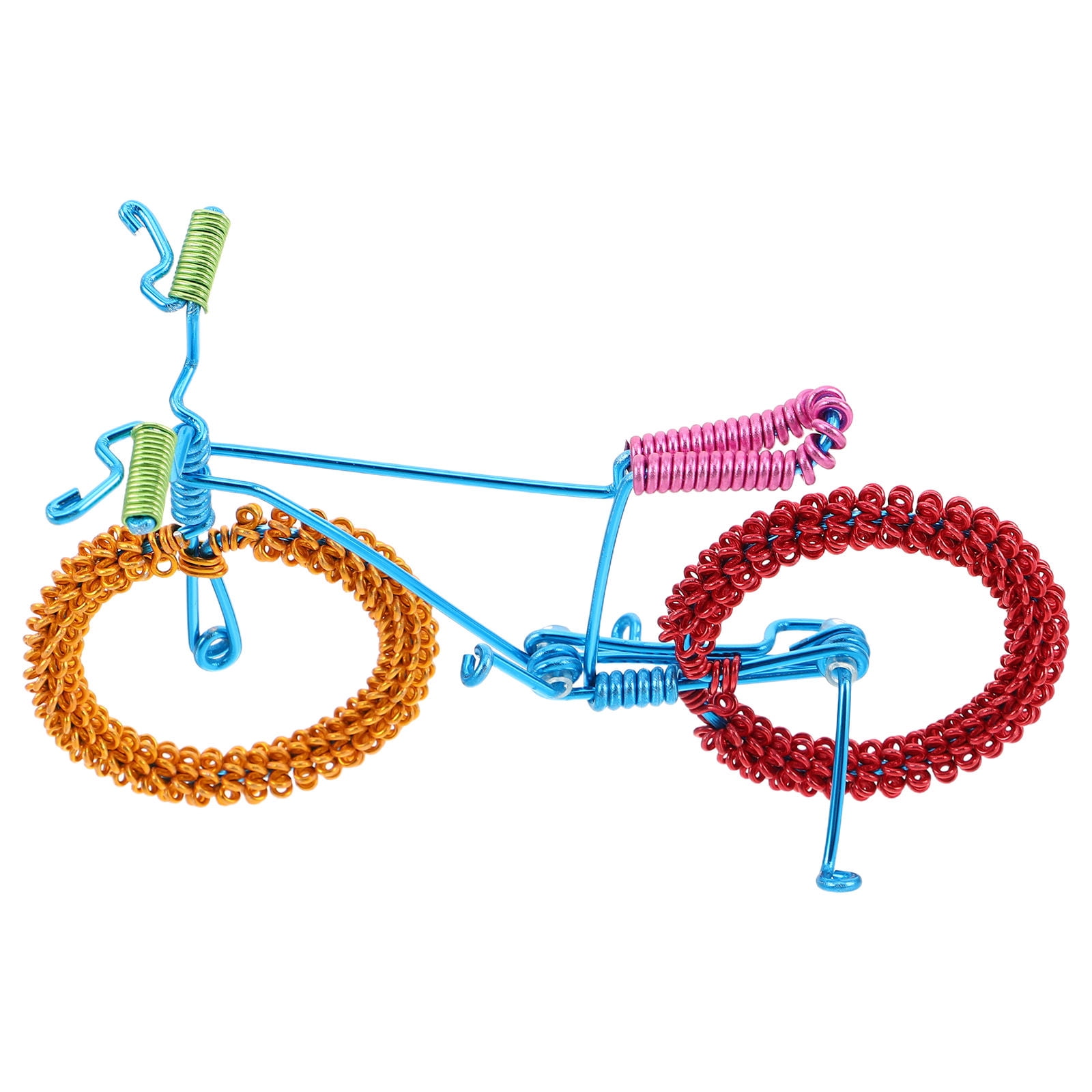 MLINS Handmade Bicycle Statue Colored Aluminum Wire Weaving Bicycle ...