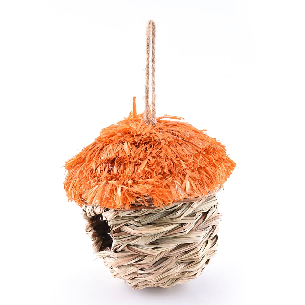 MLINS Handmade Small Craft Straw Nest Handwoven Artificial Hanging Bird ...