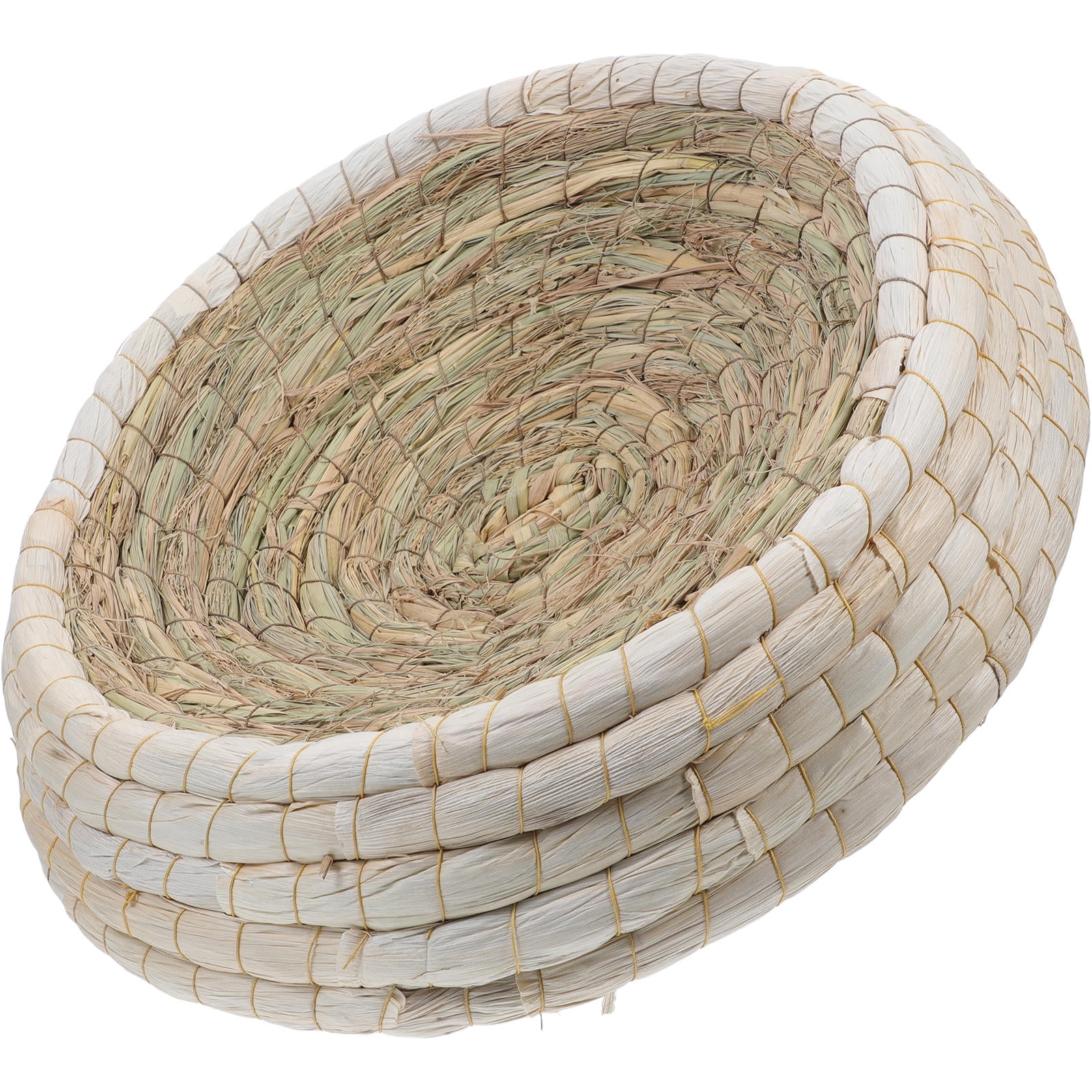 MLINS Handmade Woven Straw Bird Nest Flat Base Breeding Nest Hatch Bed ...