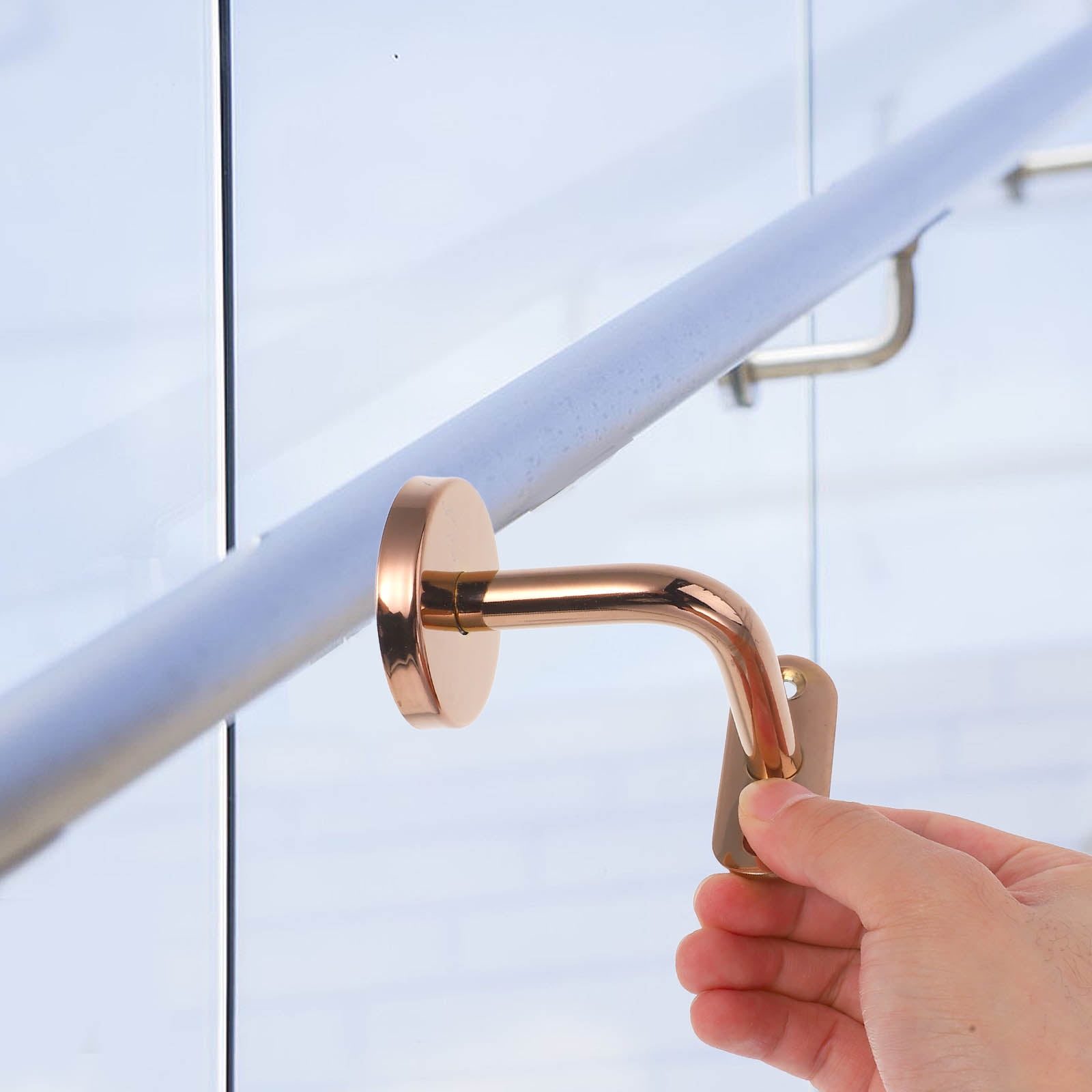 MLINS Handrail Brackets For Stairs Stainless Steel Handrail Wall Mount ...