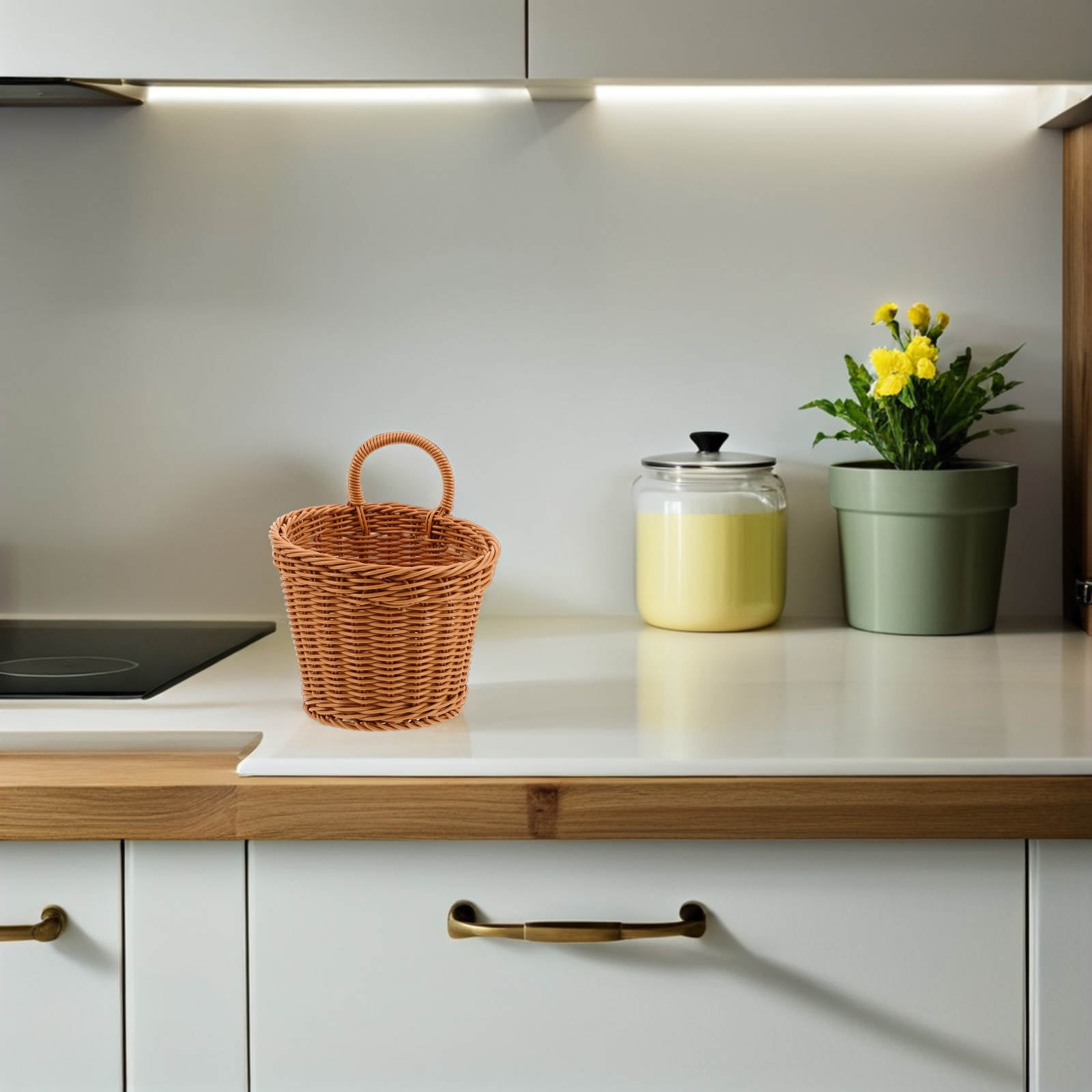 MLINS Hanging Basket for Kitchen Onion, Garlic, and Ginger Storage ...