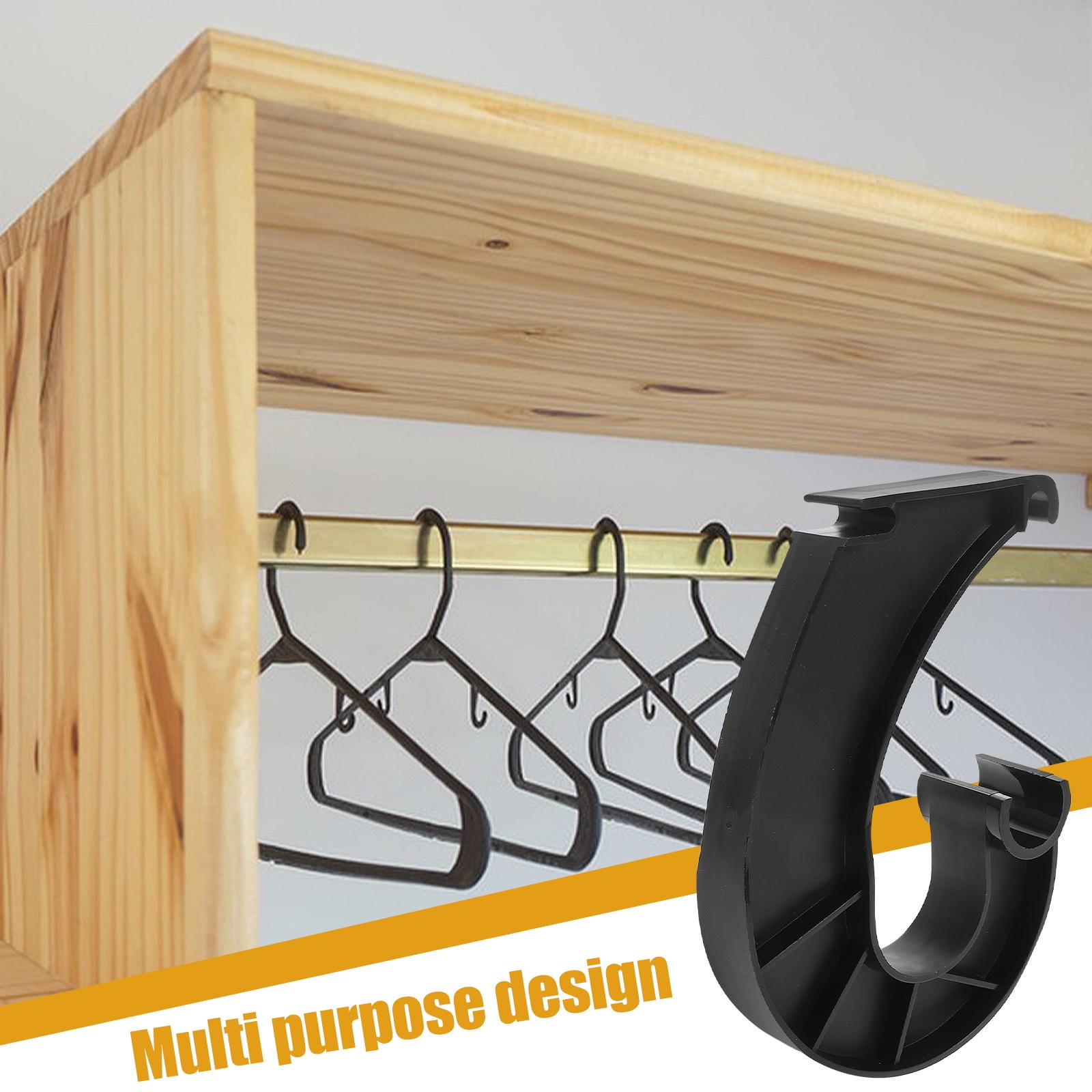 MLINS Hanging Closet Rod Support 3/4 Wire Type Closet Shelf Rod Holder ...