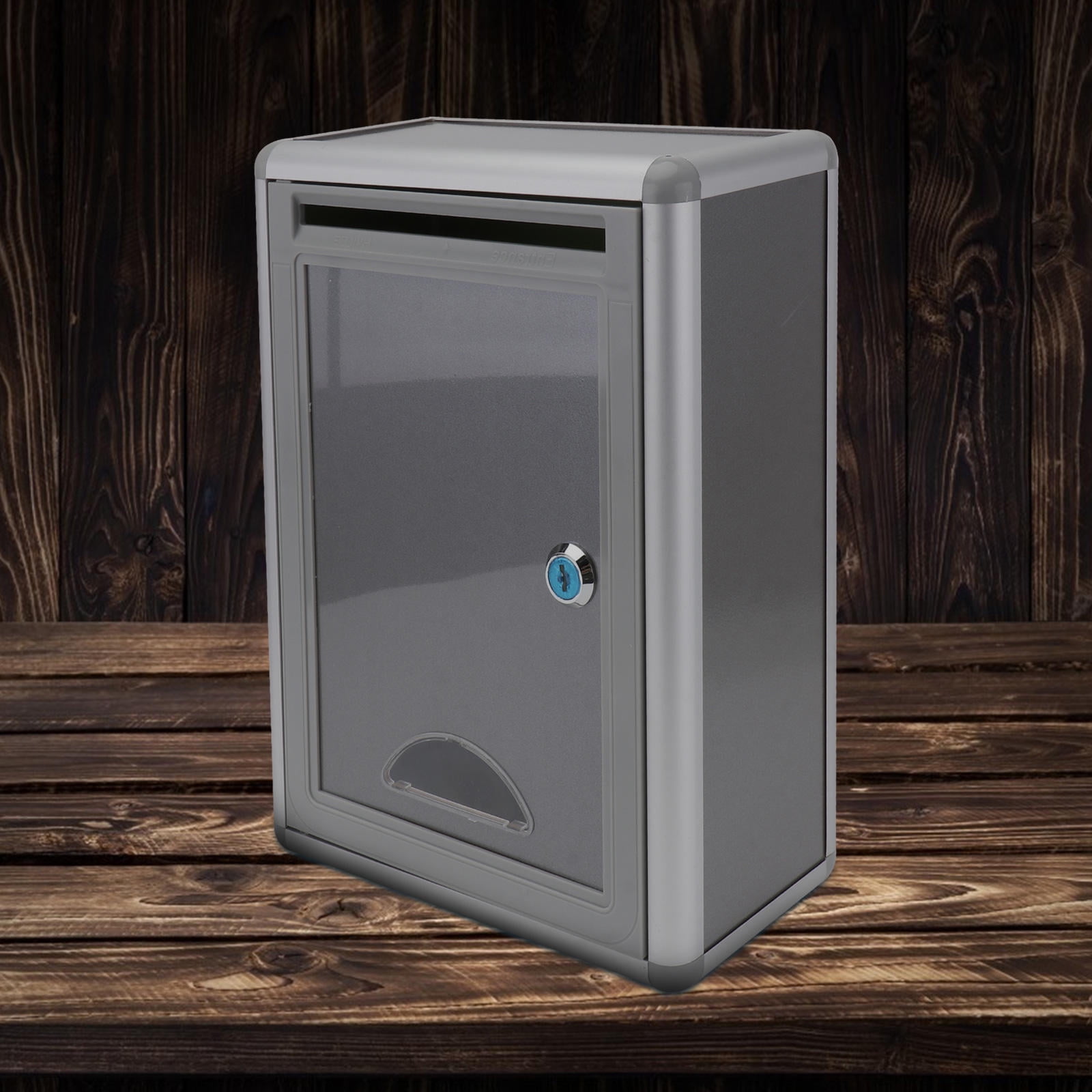 MLINS Hanging Mailbox Wall-mount Mailboxes Suggestion Office Silver ...