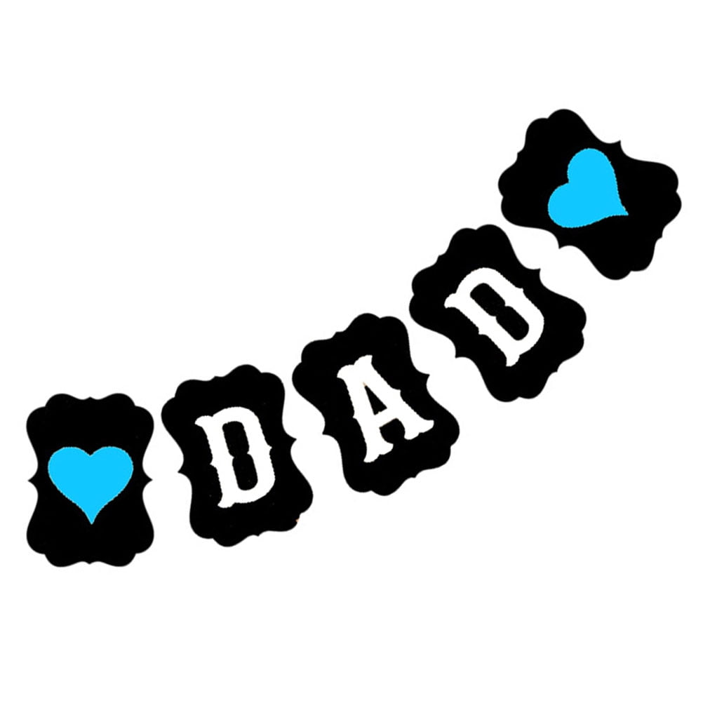 MLINS Happy Birthday Daddy Banner Love Heart DAD Banner for Father's ...