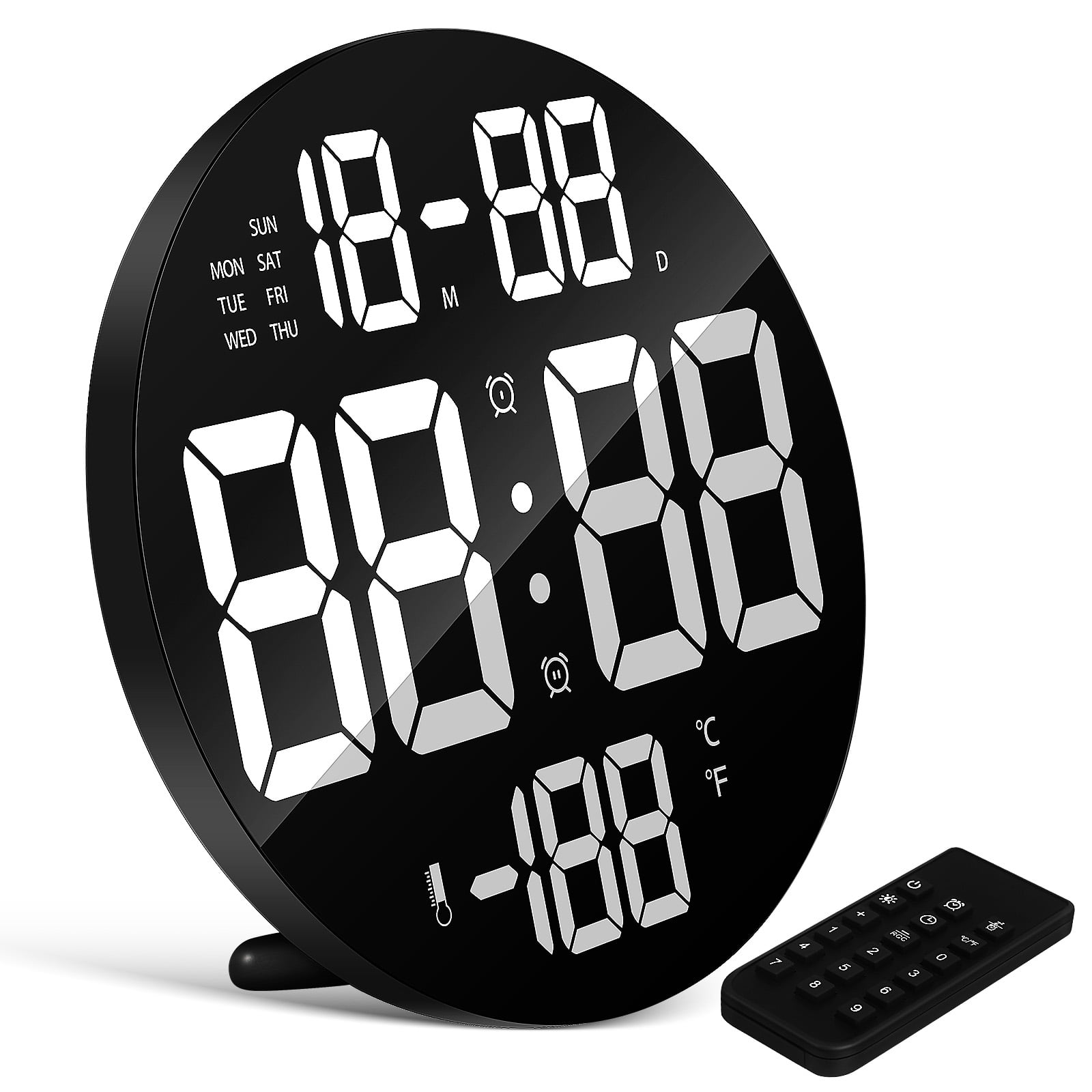 MLINS Hatch Alarm Digital Calendar LED Remote Control Clock Travel ...