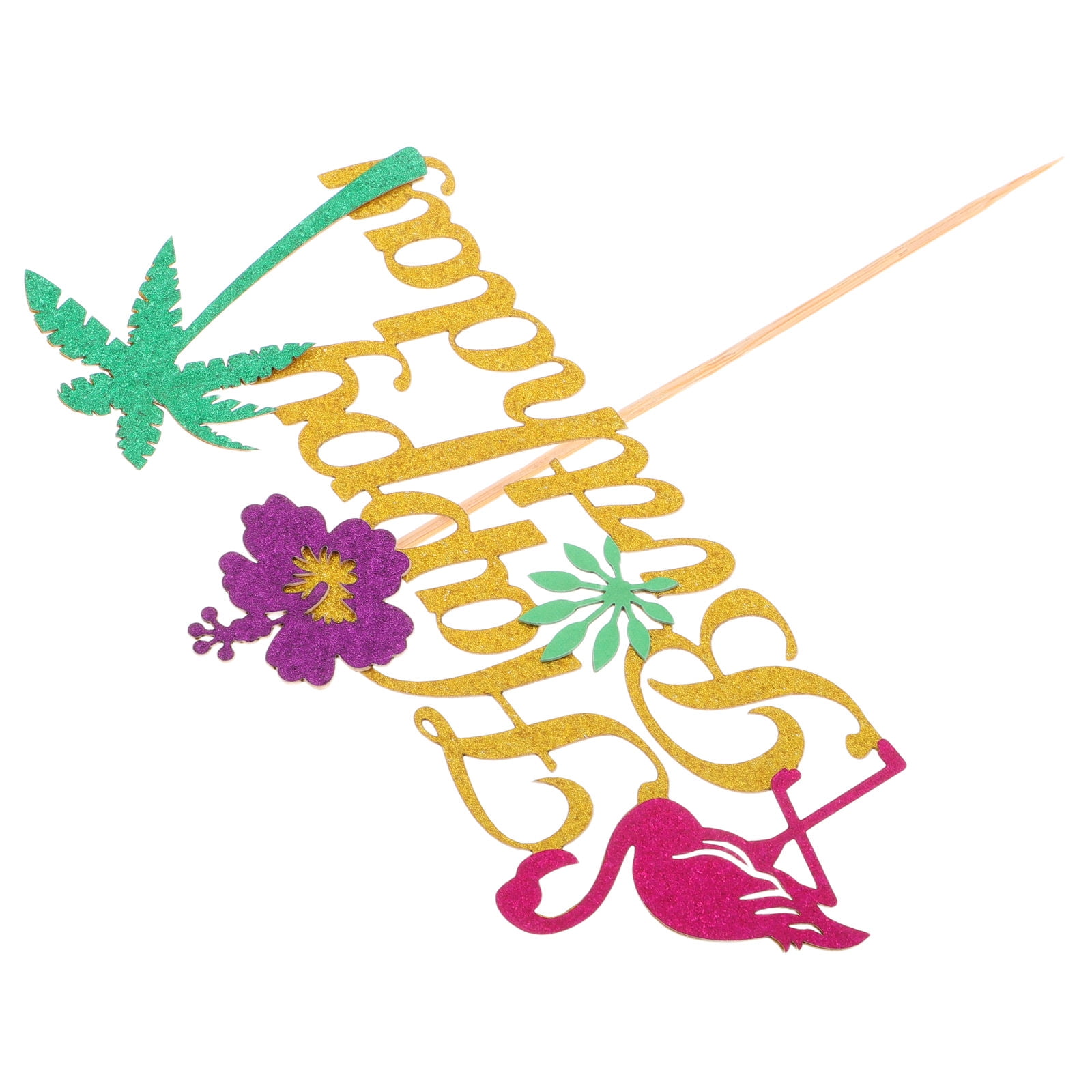 MLINS Hawaiian Flamingo Cake Topper Tropical Beach Birthday Party ...