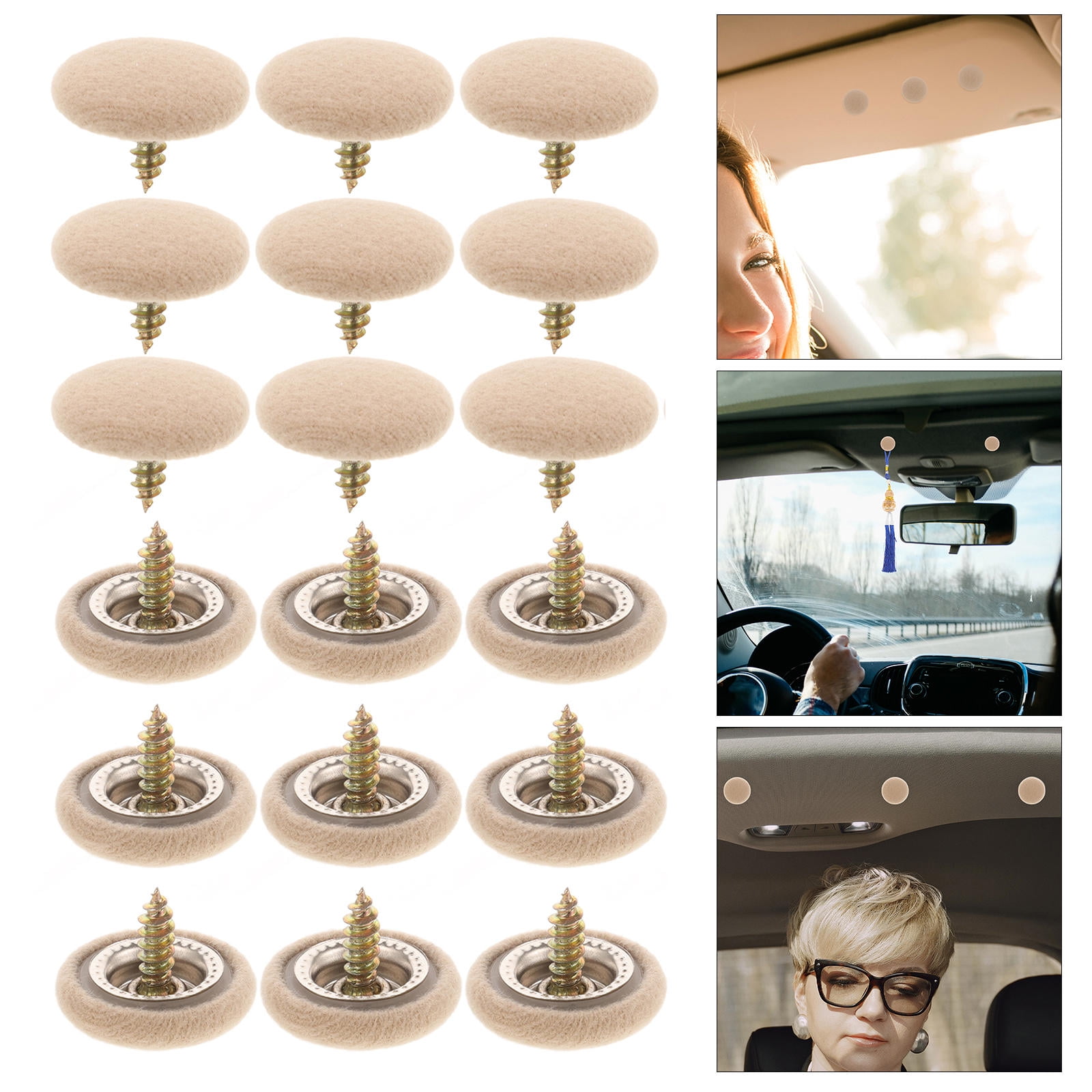 MLINS Headliner Button Kit for Car Interior Auto Roof Snap Rivets Beige ...