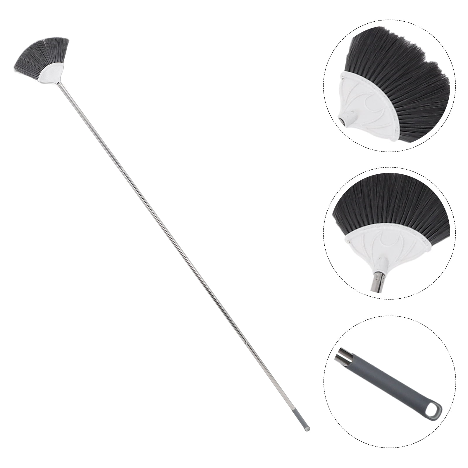 MLINS Heavy Duty Broom With Long Handle Broom Sweeping Brooms Outdoor ...