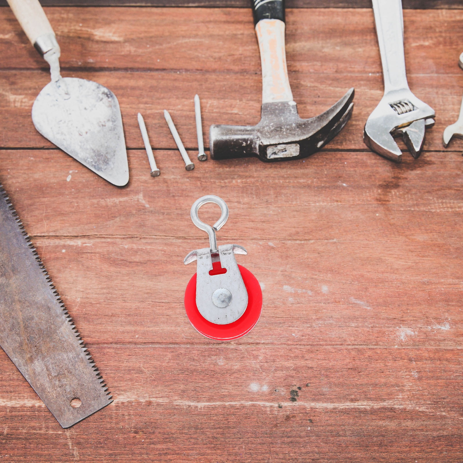 FELTECHELECTR Washing Line Pulley Red Versatile Farming Use 4Pcs 3.7X1 ...