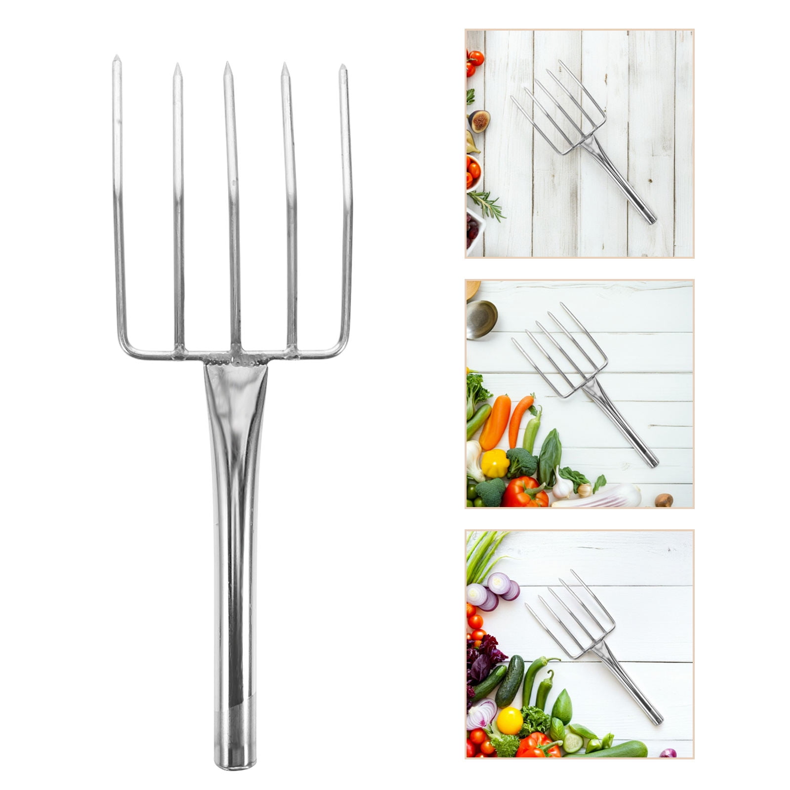 MLINS Stainless Steel Bean Fork Garden Hand Fork for Digging and ...