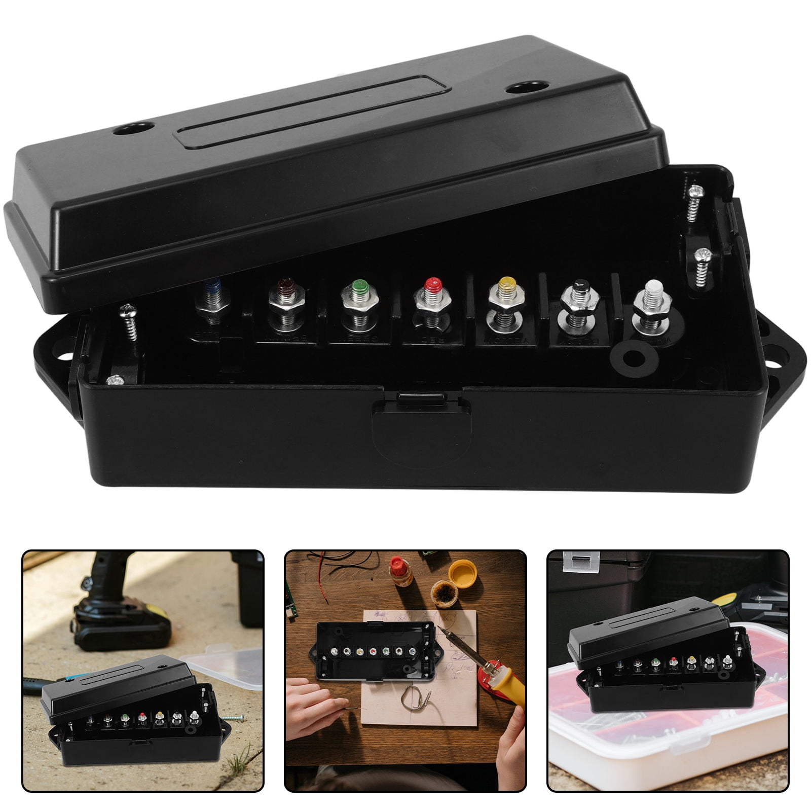 MLINS Heavy Duty Trailer Wiring Box 7 Way Camper Junction Box ...