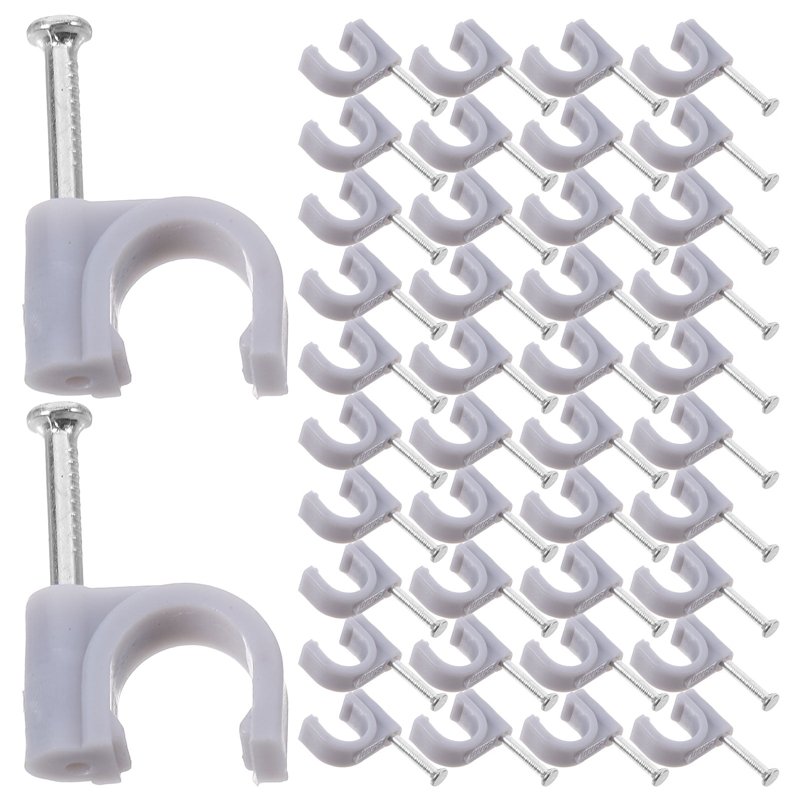 MLINS Hemoton 100pcs Cable Staple Extension Cord Clip Wire Clip Cable ...