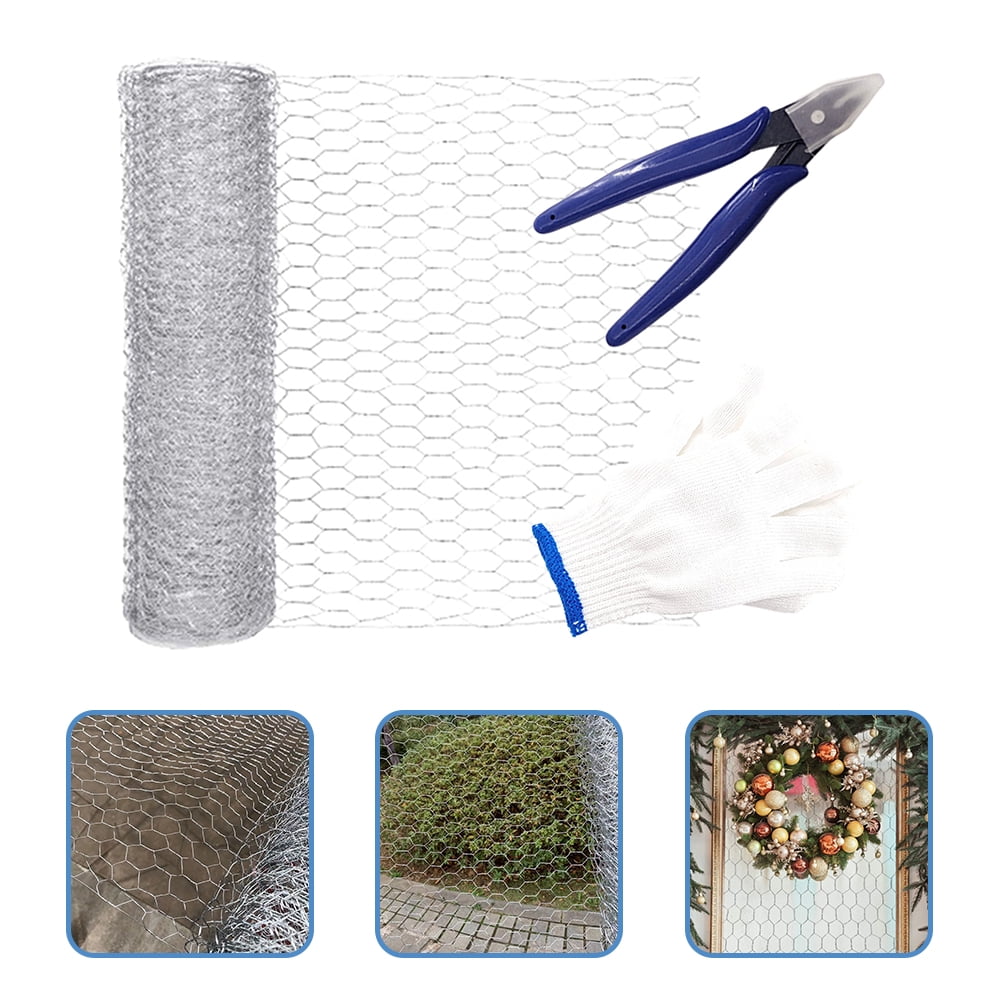 MLINS Hexagonal Net Garden Holes Mesh Netting Chicken Wire Silver ...