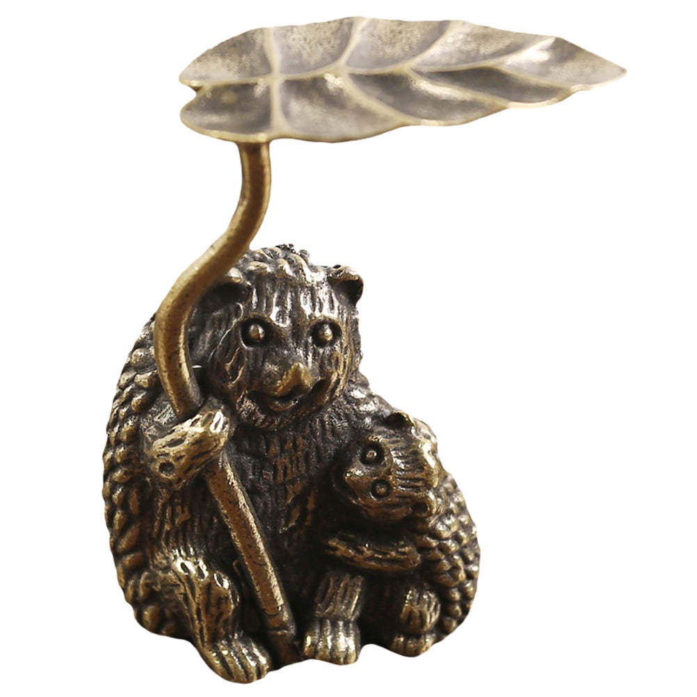 Retro Golden Hedgehog Sculpture for Home Decor Brass Figurine Display ...