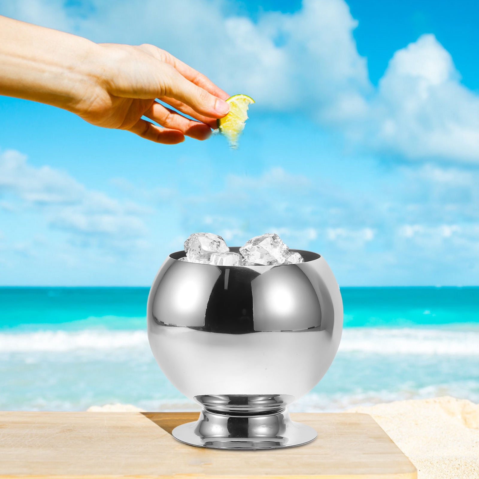 MLINS Ice Cube Bucket Thick Storage Bucket Party Ice Cube Container ...