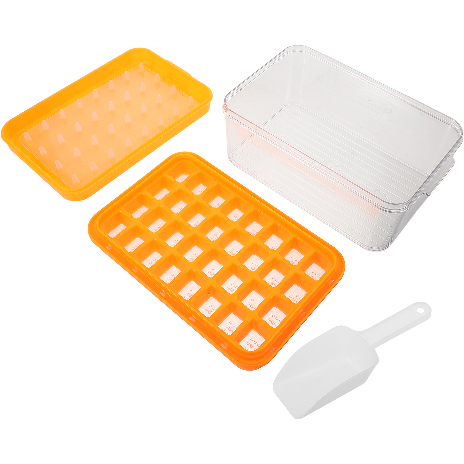 MLINS Ice Cube Tray With Lid And Bin Yogurt Melt Tray Ice Container Ice ...