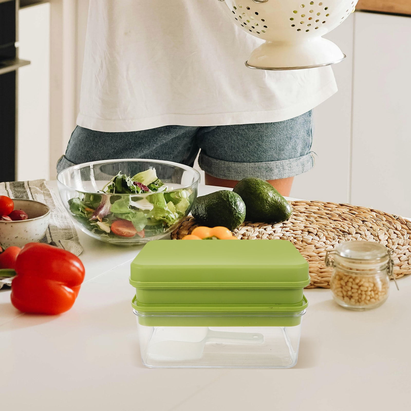 MLINS Ice Holder for Freezer Container Bucket Tray Assembly Green ...