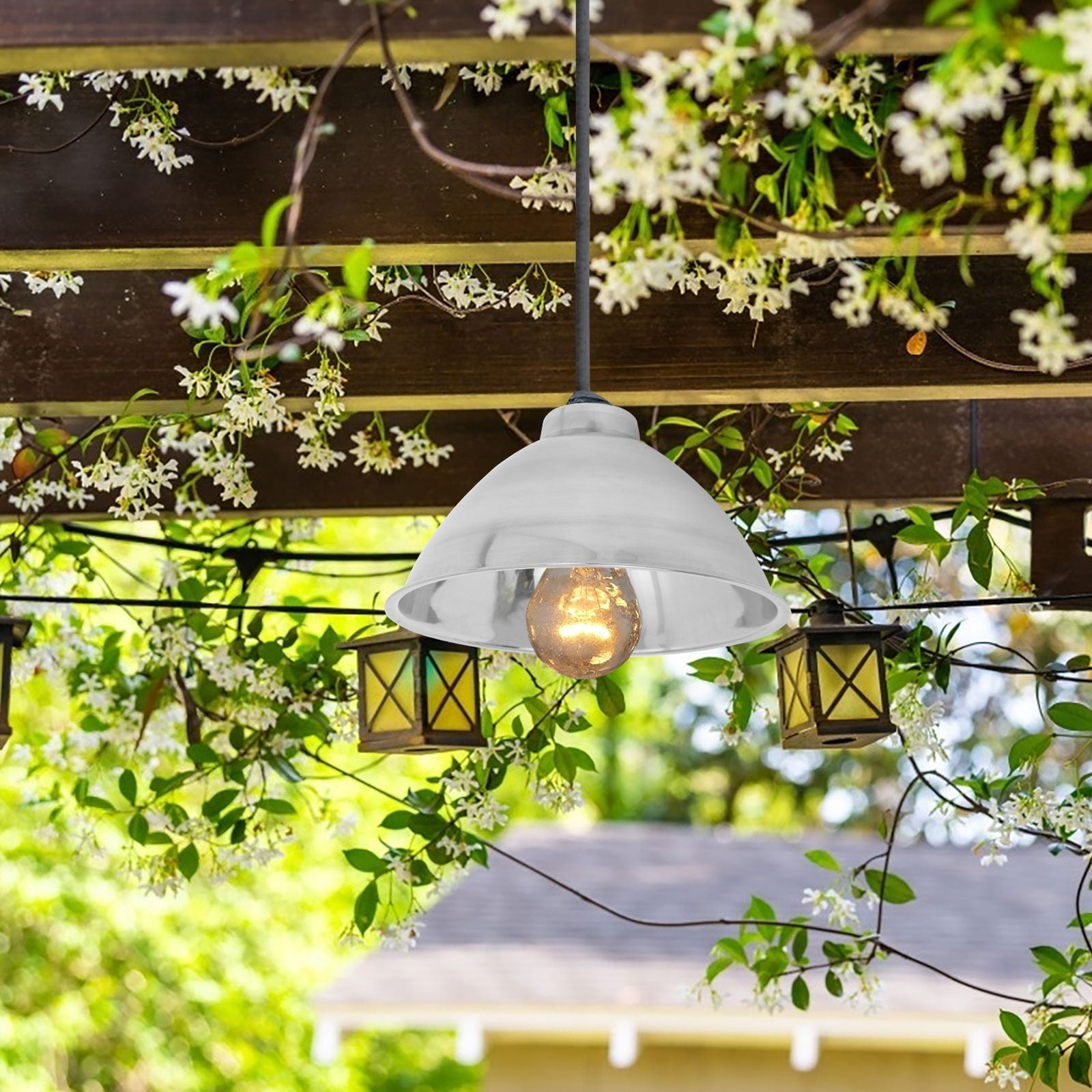 MLINS Industrial Style Lampshade Stainless Steel Lampshade Weatherproof ...