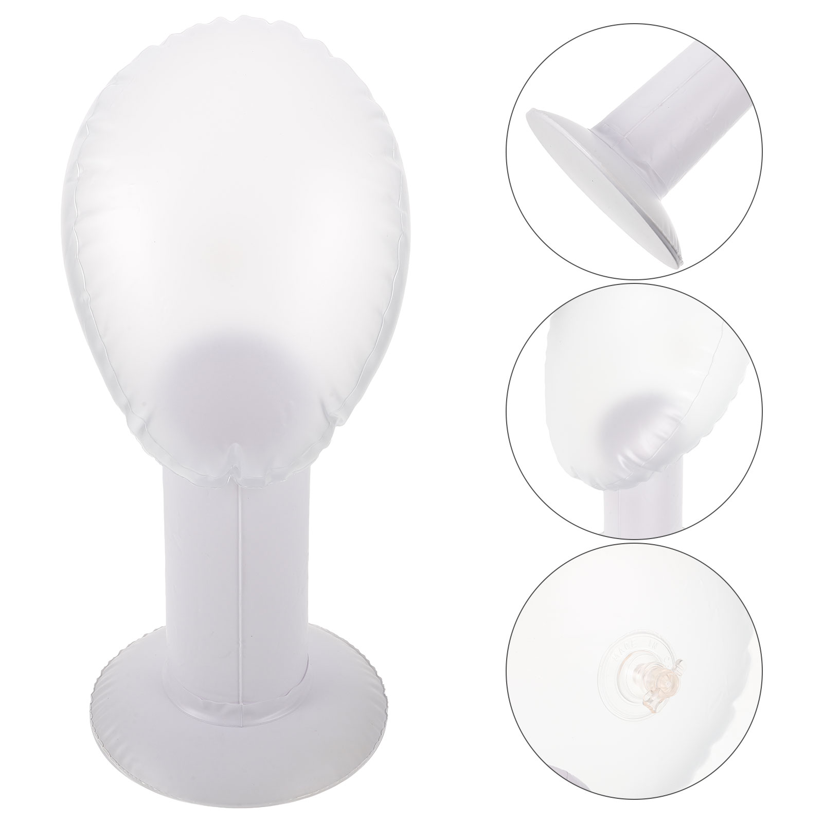 MLINS Inflatable Mannequin Head Model PVC Wig Hat Glasses Caps Display ...