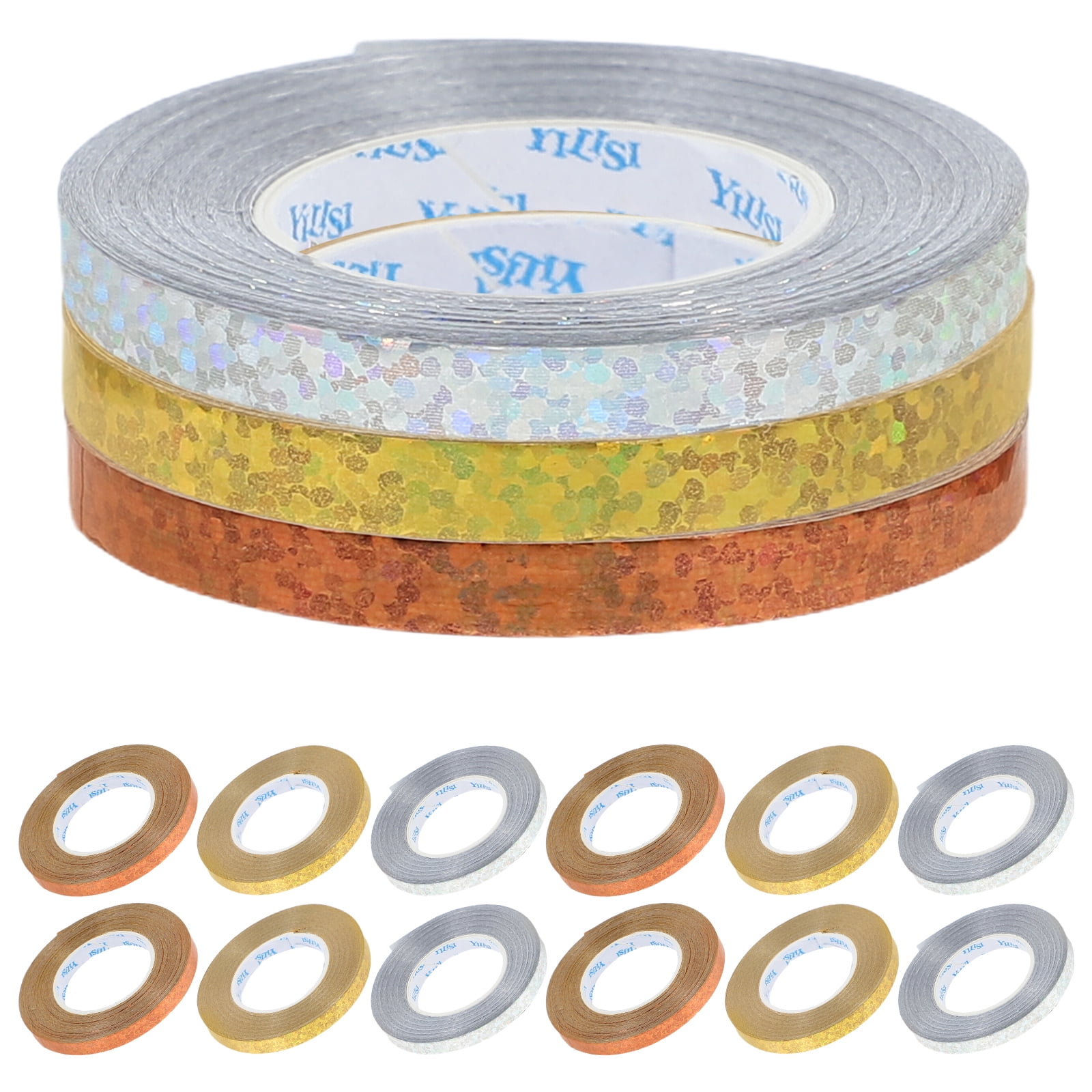 MLINS Iridescent Curling Ribbon Roll Wide Balloon Decoration for Wrapping Wedding Birthday ...