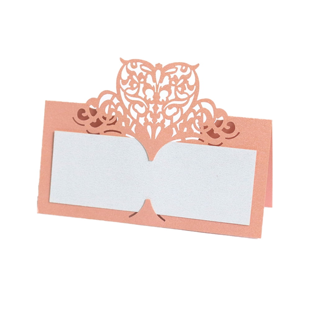 MLINS Iridescent Paper Place Card for Wedding in Pink Adds Elegance to ...