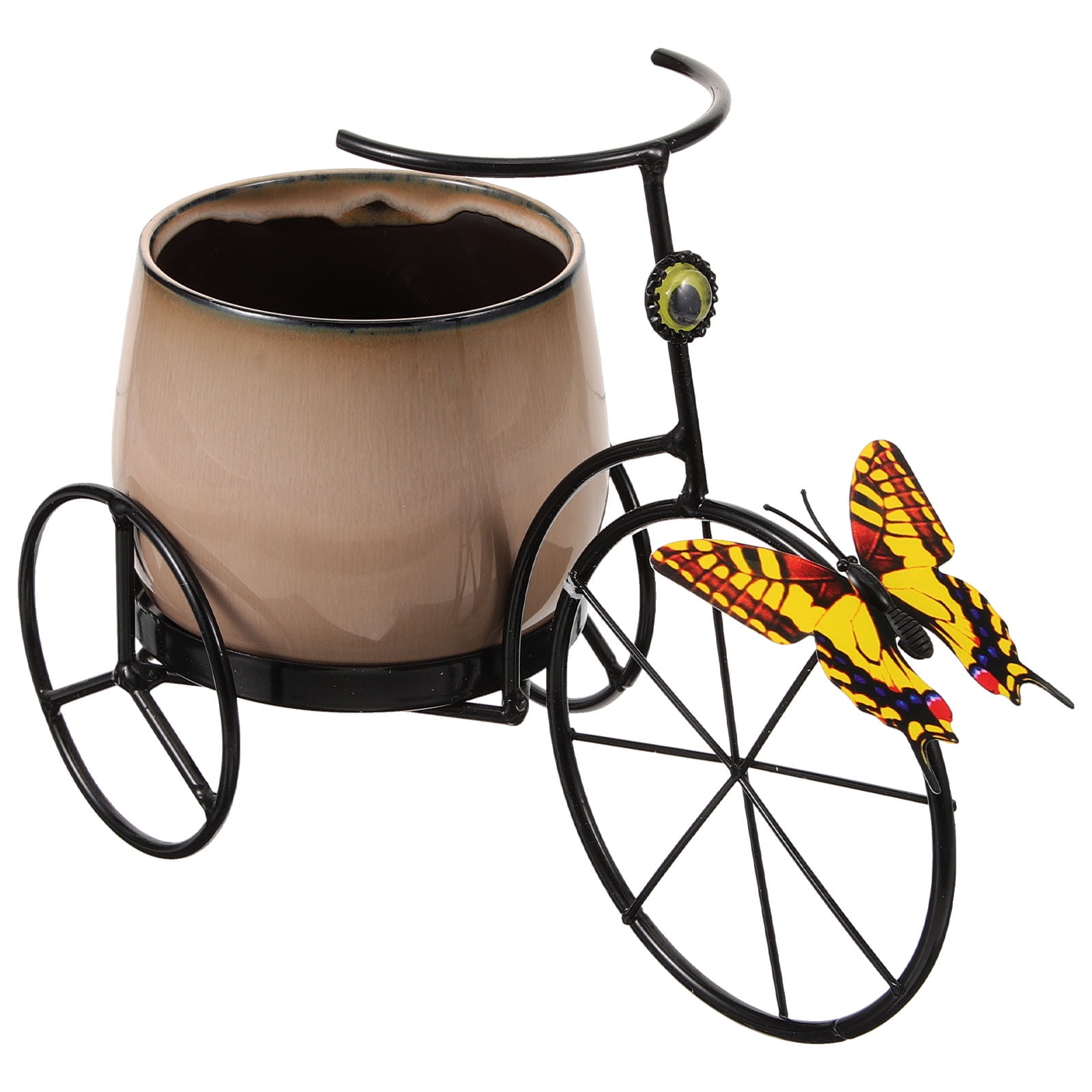 MLINS Iron Tricycle Plant Stand Rustic Style Flower Pot Bike Planter ...