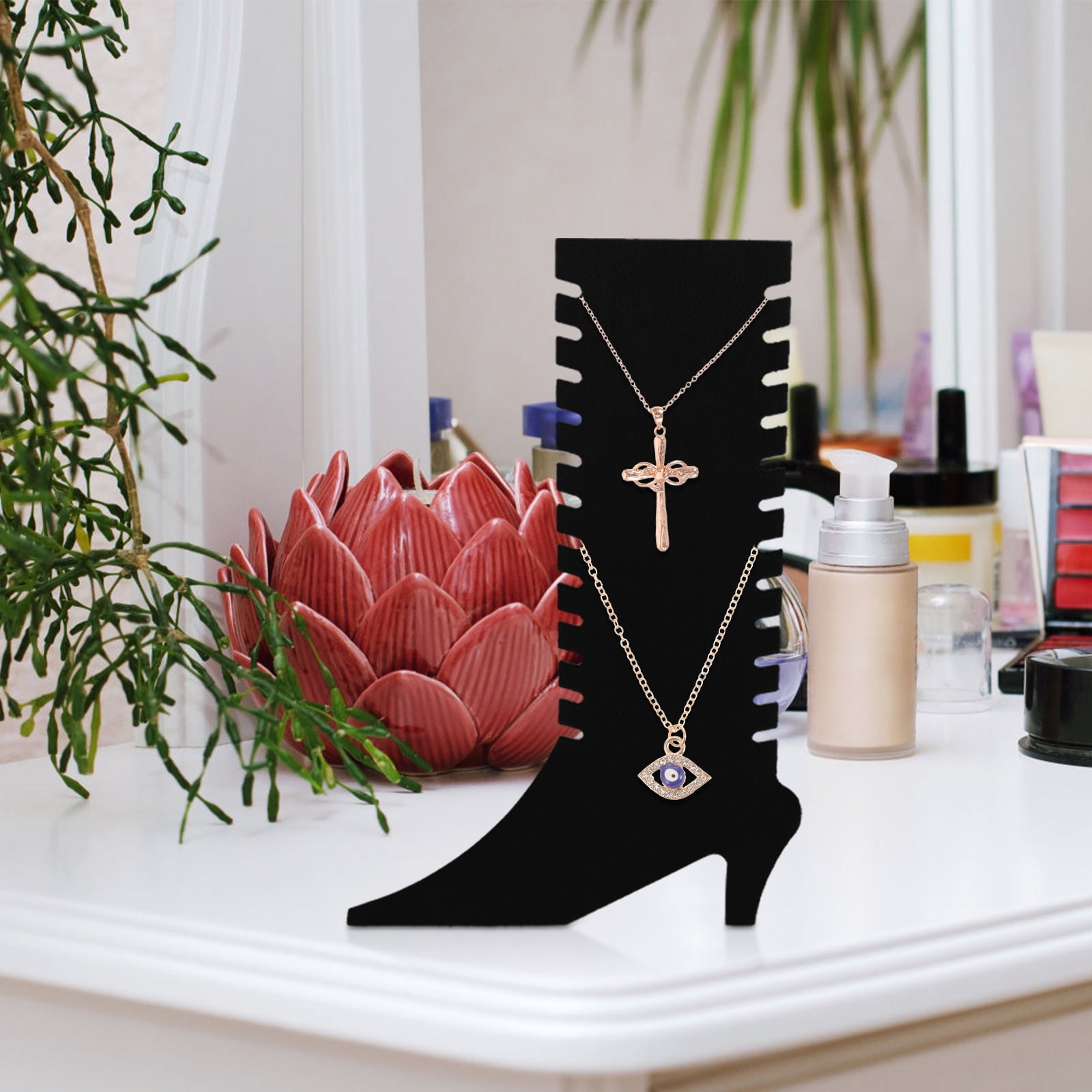 MLINS Jewelry Organizer Stand Shoes Shaped Foldable Jewelry Display ...