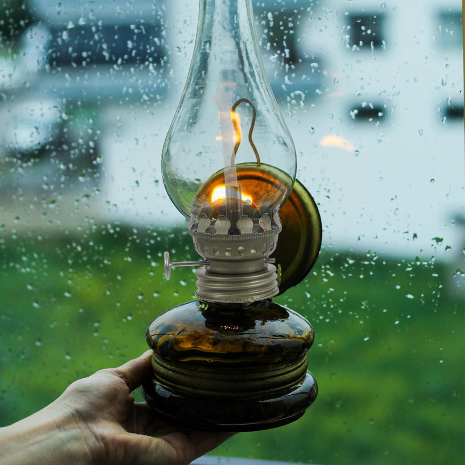 MLINS Kerosene Oil Lamp Parts Brass Plated Oil Lamp Chimney Holderoil ...