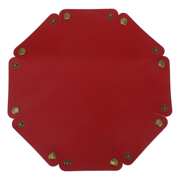Red PU Storage Tray for Keys Trinkets Watches Organizer Desktop Holder ...