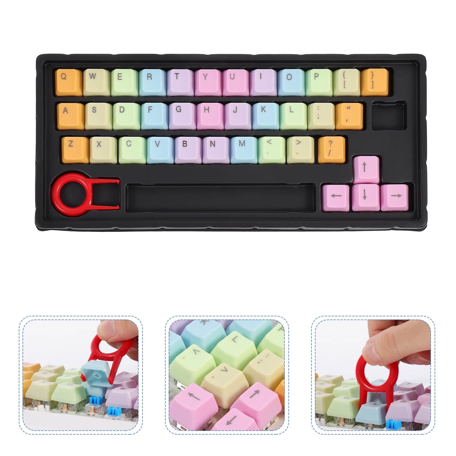 MLINS Keyboard Keys Caps Keycap Premium Keycaps DIY Mechanical ...