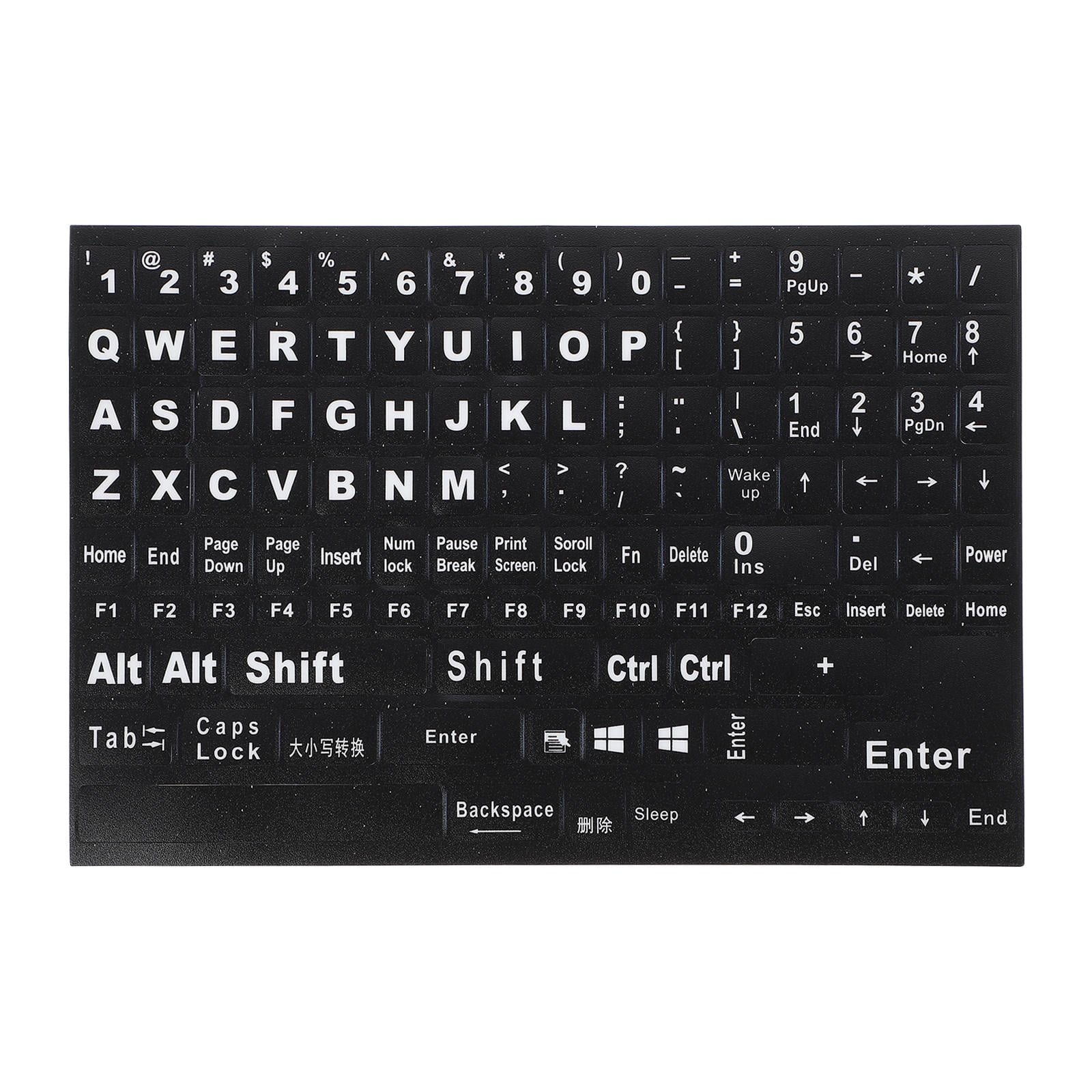MLINS English Keyboard Letter Stickers Keycaps Decals Tamper Black ...