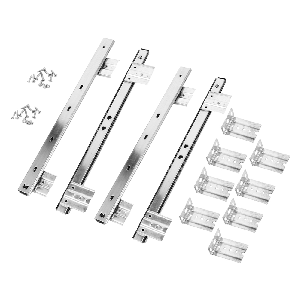 MLINS Keyboard Rails Computer Track under Desk Tray Slide Out Silver ...