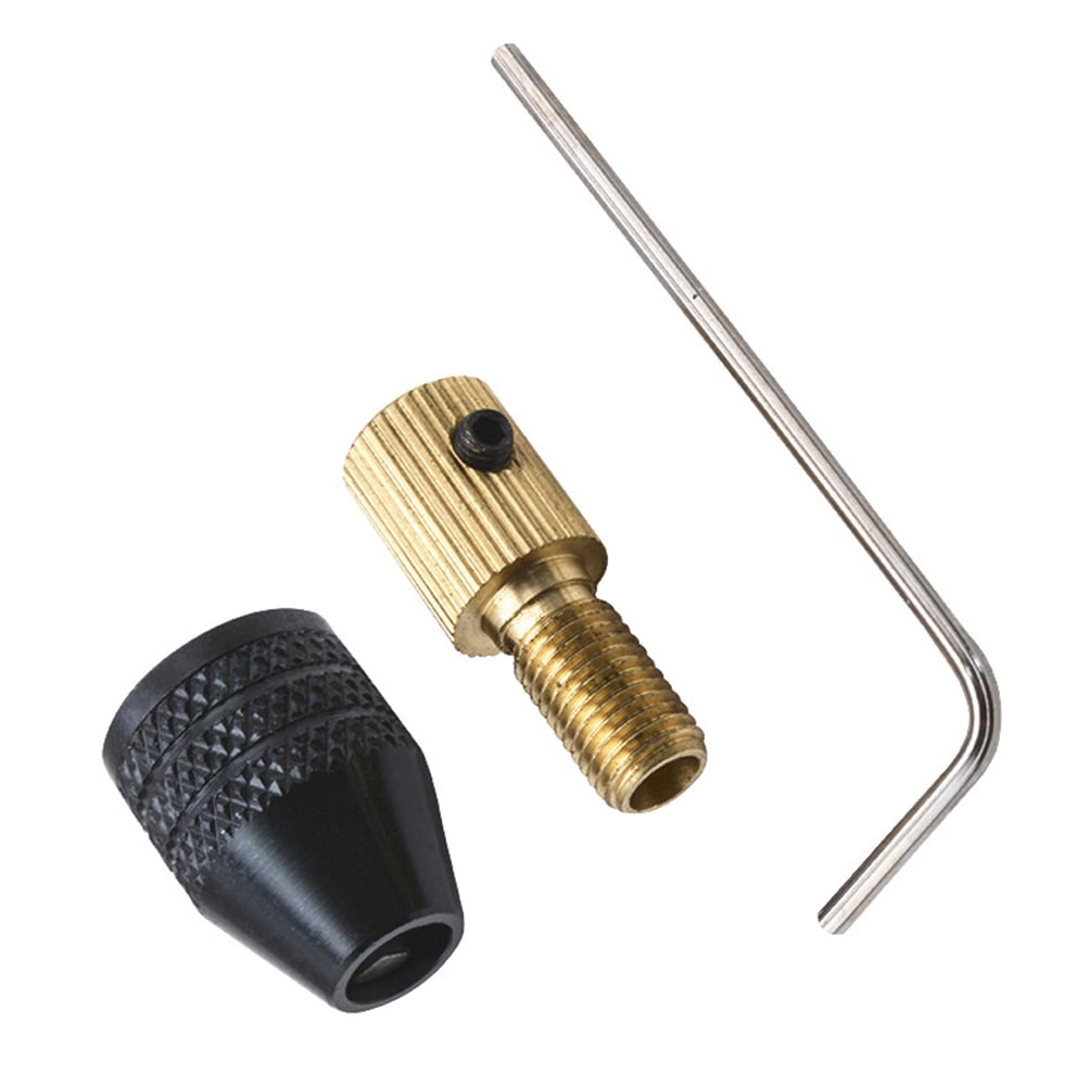 MLINS Keyless Black Aluminium Alloy Mini 3-Jaw Drill Chuck Drilling ...