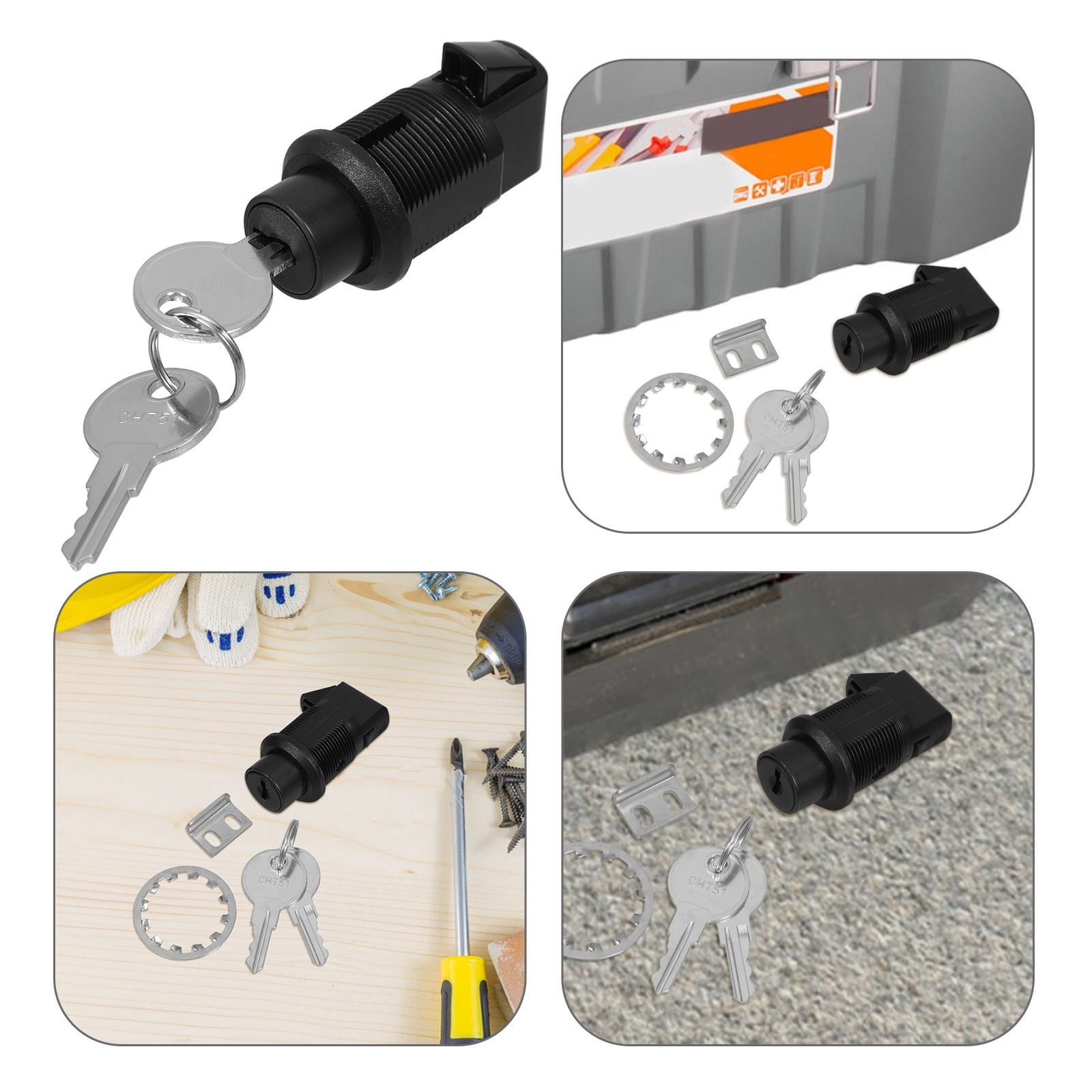 MLINS Keyless Push Button Lock Marine Tool Box Latch Neat - Walmart.com