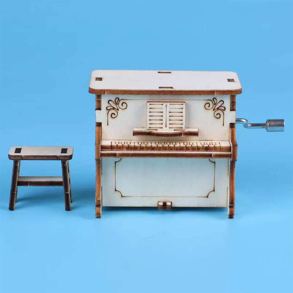 MLINS Kids Kits Small Piano Music Box Creative DIY Toy Eight-tone Box ...