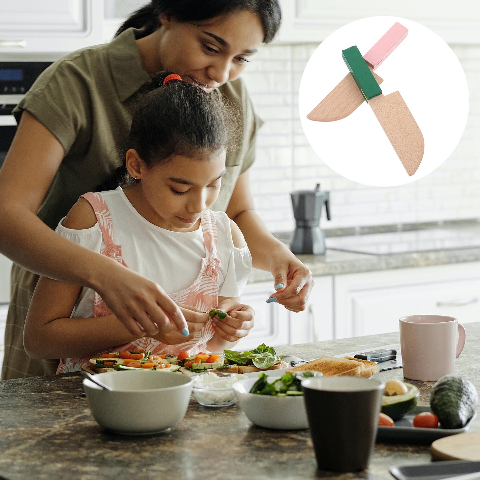 MLINS Kids Safe Cutter Toy Knives for Cooking of Synthetic Material ...