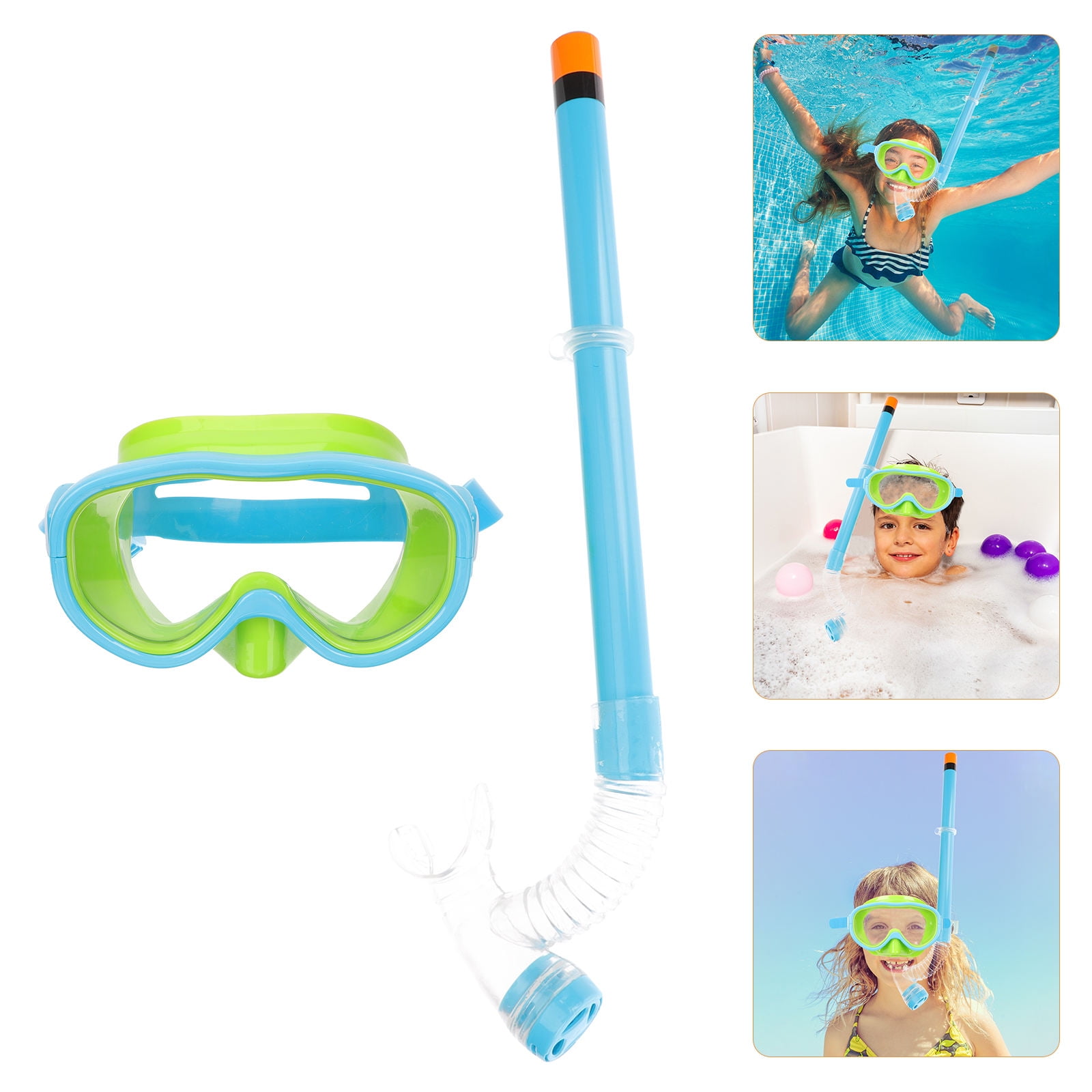 MLINS Kids Snorkeling Gear with ABS Diving Mask Set for Protection ...