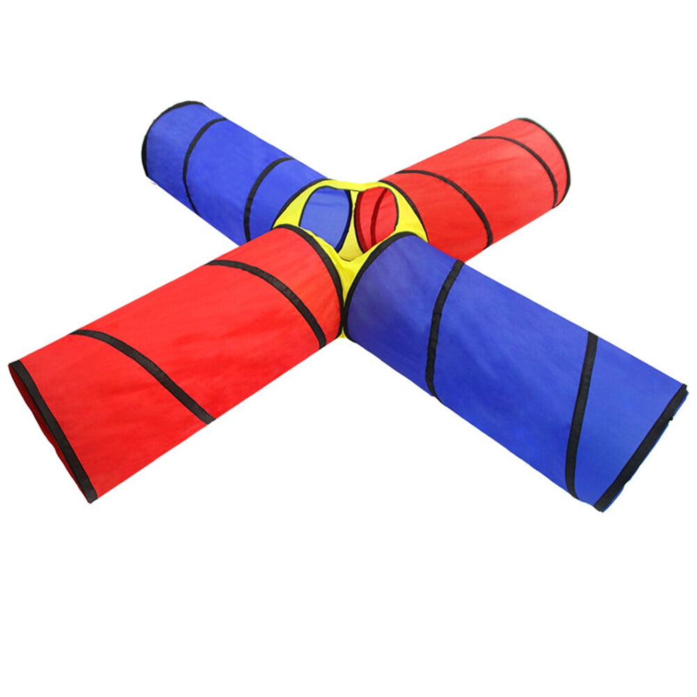 MLINS Kids Tunnel Tents Crawling Tunnel Tube Game Toy (Four Tunnel ...