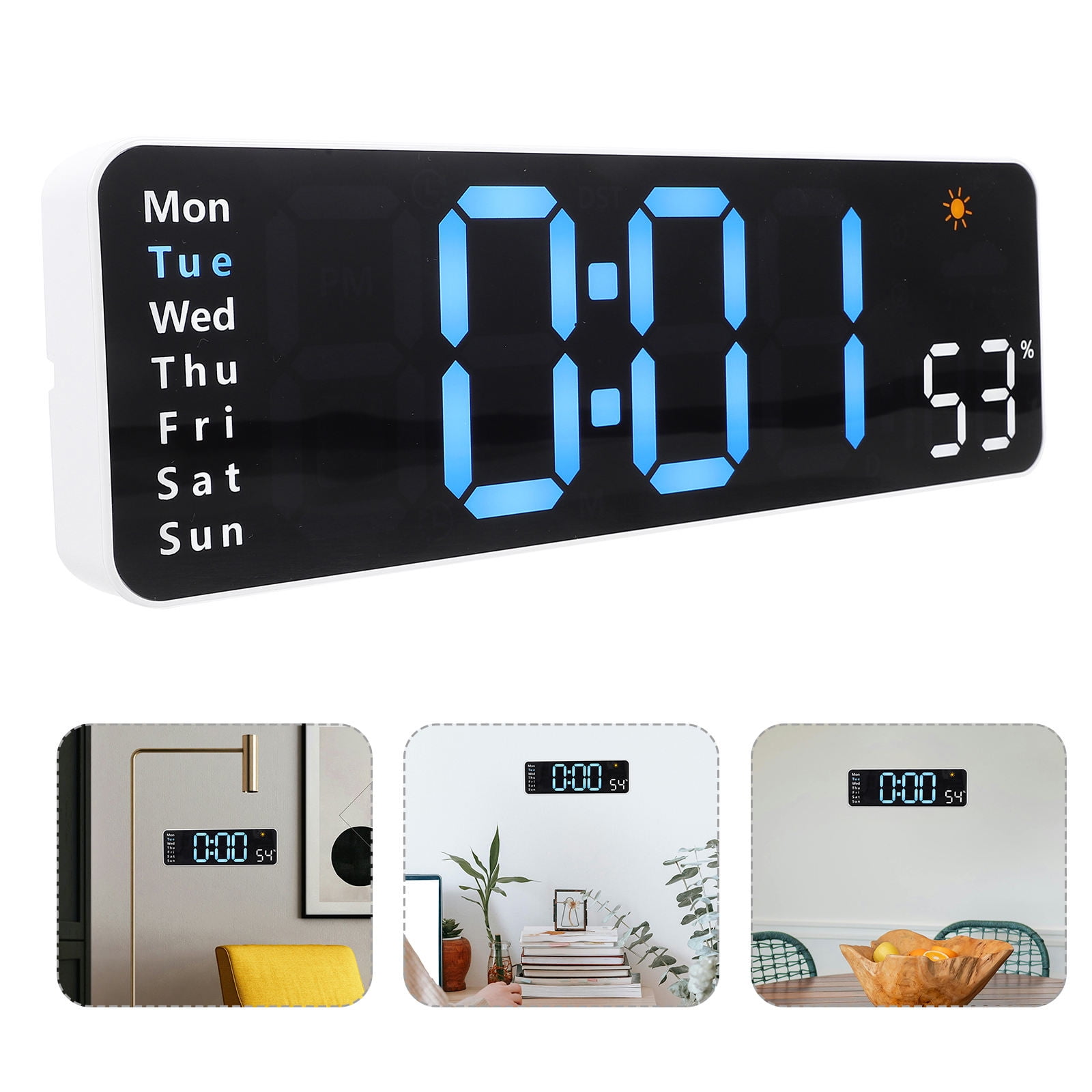 MLINS LED Digital Clock Can Be Hung Multi-function Clock Countdown ...