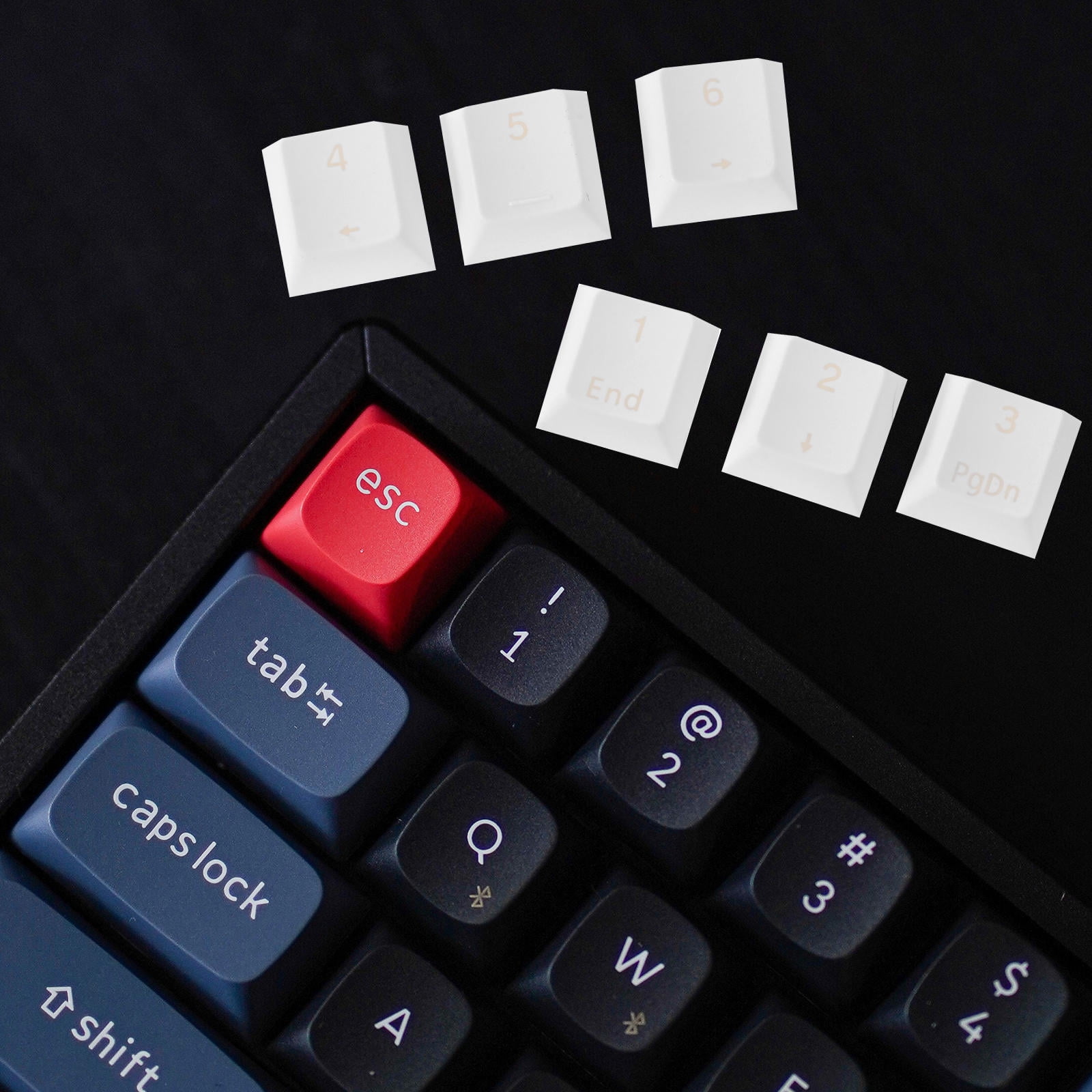 TEHAUX White PBT Keyboard Keycaps for Mechanical Keyboard Accessories ...