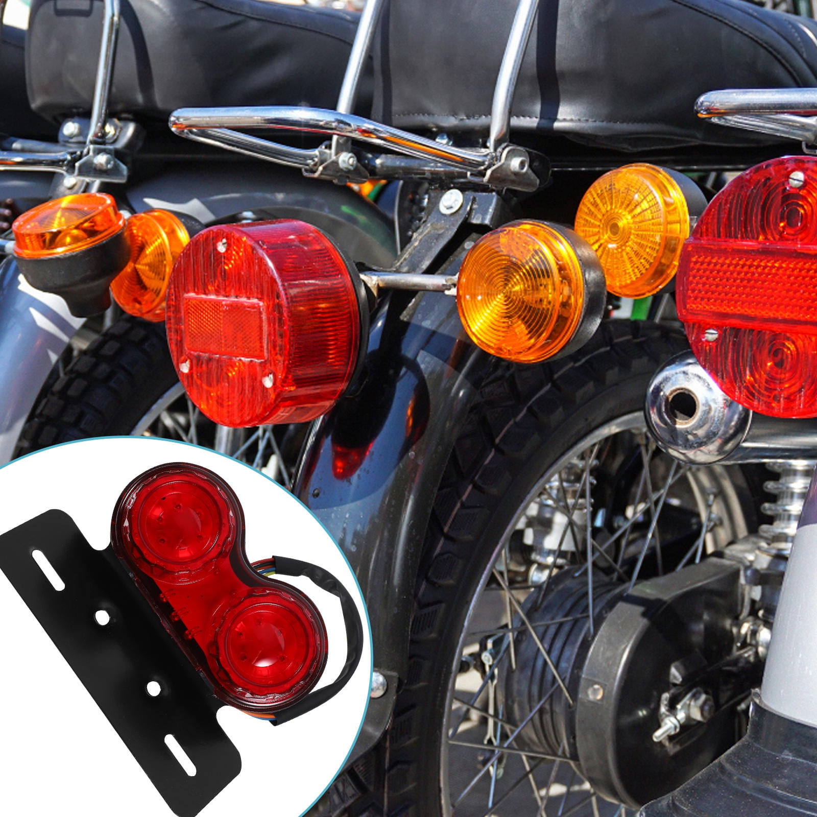 MLINS LED Tail Light Motorcycle Brake Lamp Rear Indicator Lamp ...