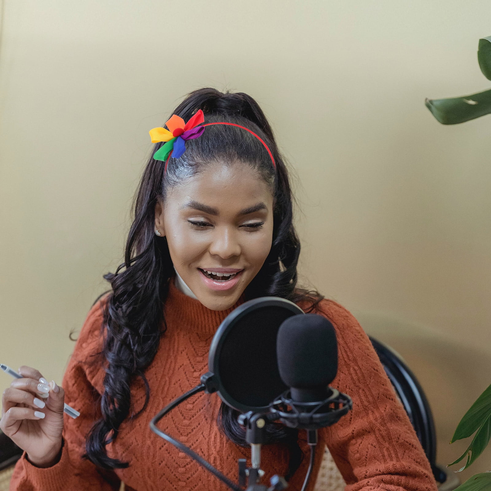 MLINS LGBT Pride Rainbow Flower Headband Colorful Hair Hoop Gay Pride ...